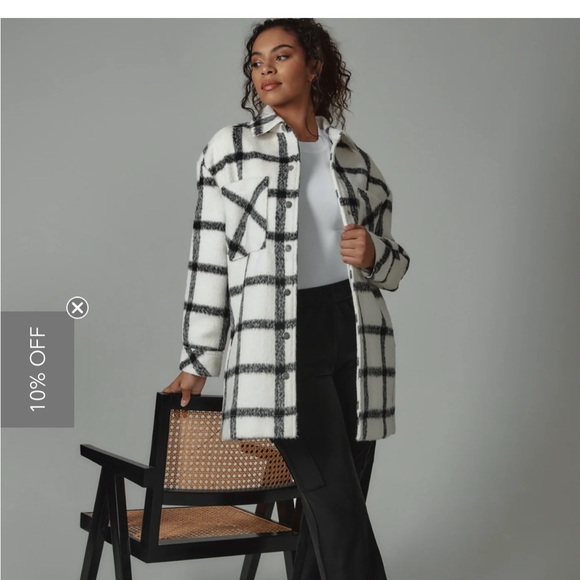 7 Diamonds | Jackets & Coats | 7 Diamonds Monochrome Checkered Teddy ...